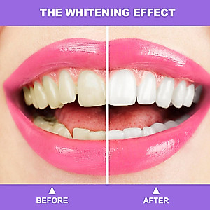 QrBxa Purple Toothpaste for Teeth Whitening,Teeth Whitening Booster,Tooth Stain Removal,Teeth Whitener,Purple Whitening Toothpaste