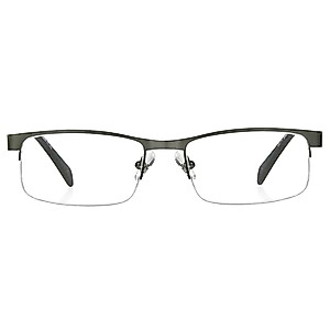 Foster Grant mens Latte Sunreaders® Segment Style Reading Glasses, Gunmetal/Transparent, 59 mm US