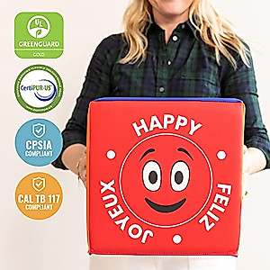 ECR4Kids SoftZone Emotion Cube with Mirror, Sensory Toy, Assorted