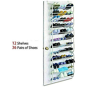 COLIBROX Trade Shop Over-The-Door Shoe Rack 36 Pairs forWall Hanging Closet Organizer Storage Stand