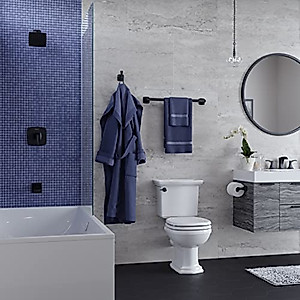 Pfister Venturi Towel Hook, Bathroom Towel Hook, Wall-Mounted, Screw-In, Matte Black Finish, BRHVNC0B