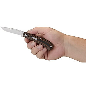 CRKT Venandi EDC Folding Pocket Knife: Lightweight Everyday Carry Knife, Slip Joint Lock, G10 Handle with SS Inlay 7100,Brown