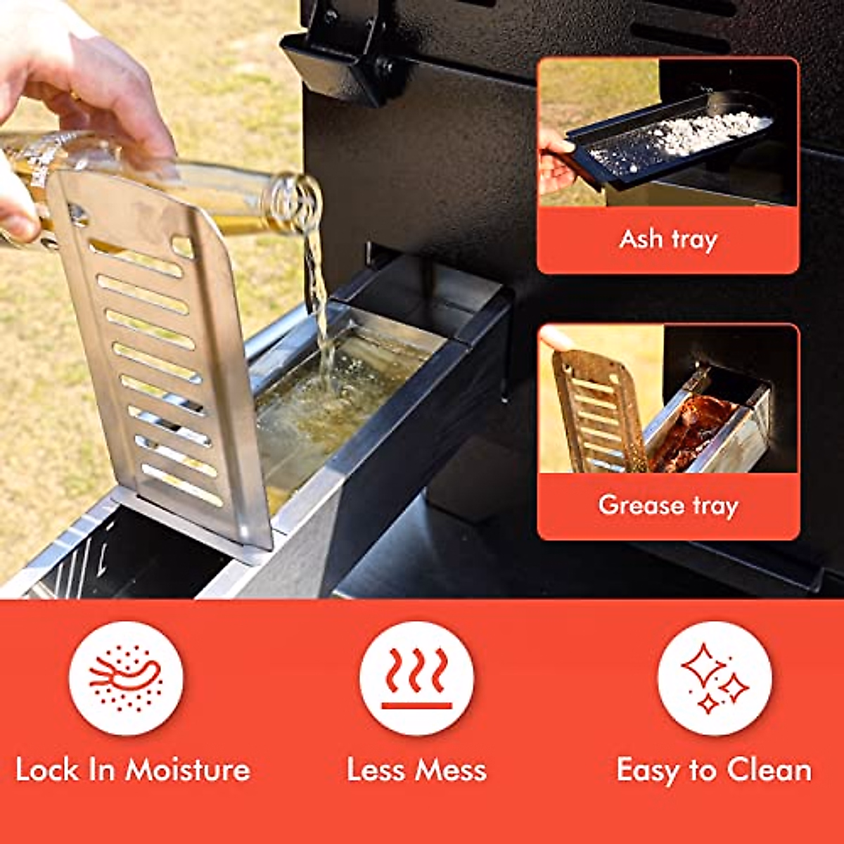 Hello.Dr Portable Wood Pellet Grill and Smoker,Electric Outdoor 8 in 1 Tabletop Grills for RV Camping Tailgating RV Cooking BBQ, Intelligent Temperature Control and Superheated Steam Technology