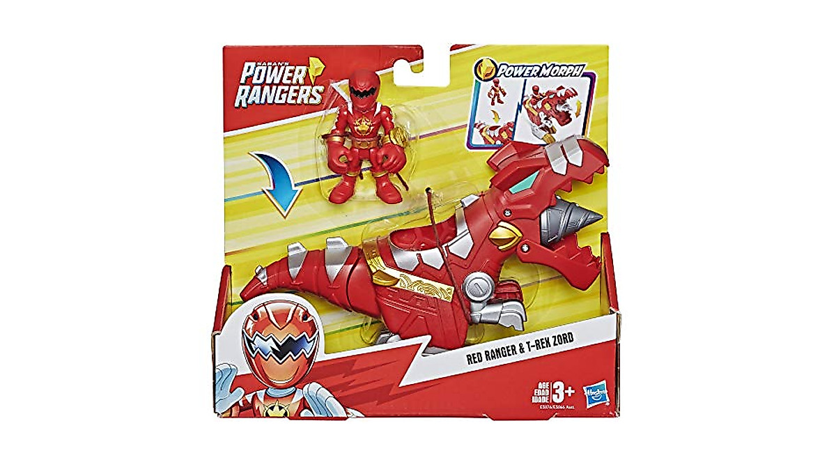 Playskool Power Rangers Red Ranger T-Rex Zord 2-Pack | Ages 3+
