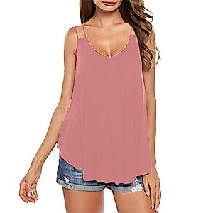 Cegduyi Women Sleeveless Vest,Off Shoulder V-NeckTops Shirt Summer Casual Loose Blouse
