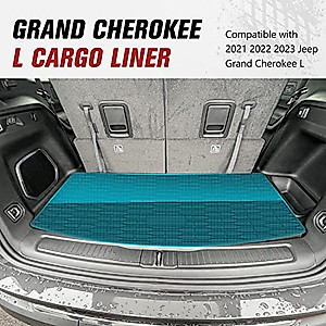 A & UTV PRO Floor Mats & Cargo Mat Liner for 2021 2022 2023 2024 Jeep Grand Cherokee L, All Weather 3-Row TPE Material Bed Mat Slush Liner Accessories, Replace OEM # 82216590AA, 82216149AC, Black
