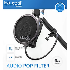 PreSonus AudioBox iOne 2x2 USB/iPad Audio Interface for Windows, Mac, and iOS Bundle with Blucoil 10-FT Balanced XLR Cable, and Pop Filter Windscreen