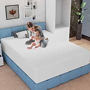 14 Inch Queen Mattress, Gel Memory Foam Queen Size Mattress, Pressure Relieving, Cooling Gel Foam, Queen Mattress in a Box, Certipur-Us Certified, Bed-in-a-Box, Queen, 80"L x 60"W x 14"Th,White