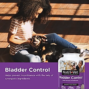 Nutri-Vet Bladder Control Supplement for Dogs - Helps Reduce Dog Urinary Incontinence - 90 Chewable Tablets