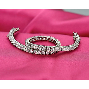 NYC Sterling 3MM Round Cubic Zirconia Classic Tennis Bracelet (rhodium-plated-brass)