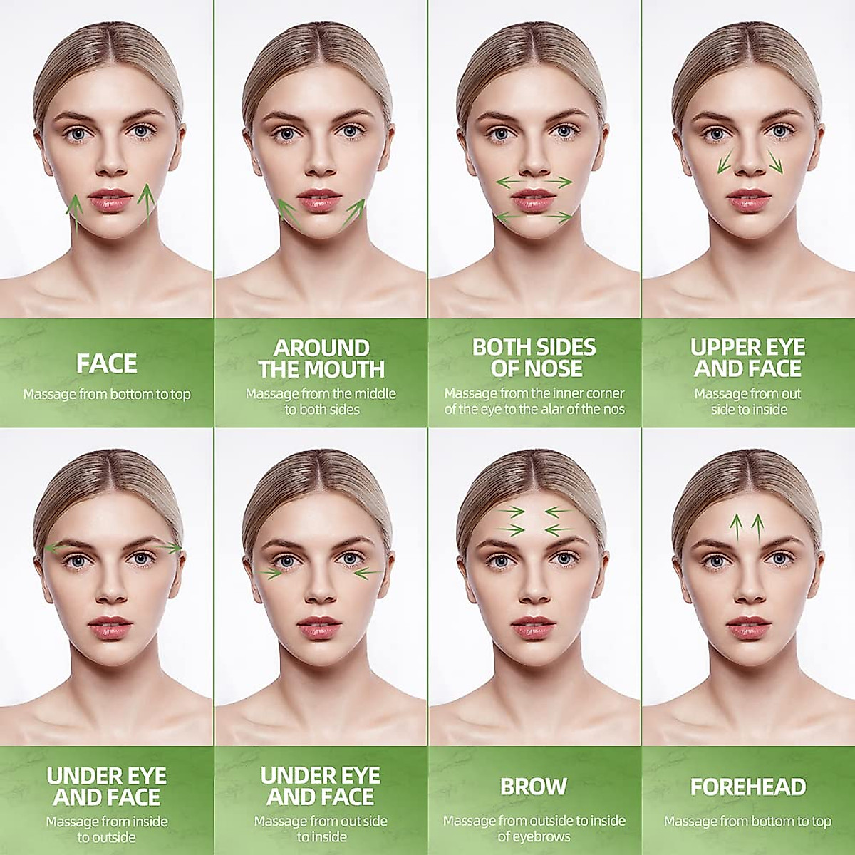 Natural Jade Roller And Gua Sha Set For Face and Eye Ice Roller Facial Cooling Massage Roller