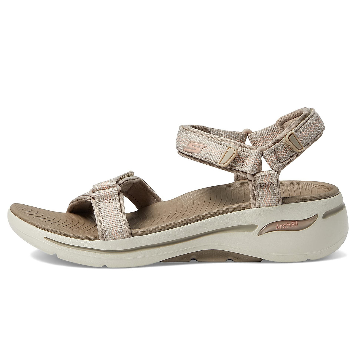 Skechers Women's River Sandal, Taupe, 8
