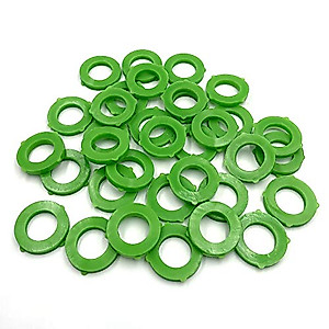 Yanwoo 50pcs Green Leak Preventing Silicone Washer Gasket for Standard 3/4" Garden Hose Fittings, Nozzles and Water Faucet, Pack of 50
