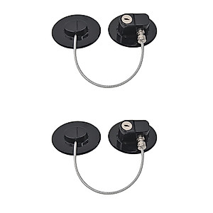 UD Refrigerator Door Locks, Child Safety Lock with Key Suitable Drawer, Washing Machine, Toilet, Window, Cabinet and Other furnitureEach Set Comes with Two Keys, 2pcs(YX3AQS-004-Black-02)