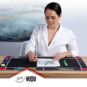 VUDU Magnetic Mat - Multi-Purpose PVC Hobby Mat with Magnetic Corners, Crafting Work Surface for Radio Control Hobbies, Model Making, Jewelry Making, Wood working, and more (Large)