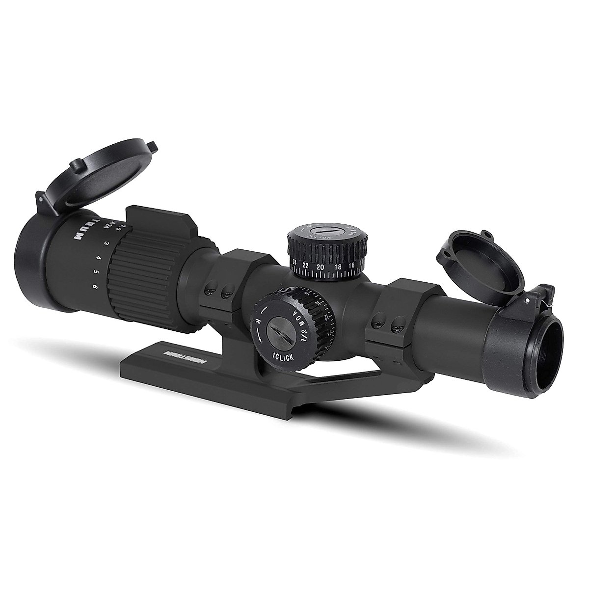 Monstrum Alpha Series 1-6x24 First Focal Plane FFP Rifle Scope | ZR305 H-Series Offset Scope Mount | Bundle