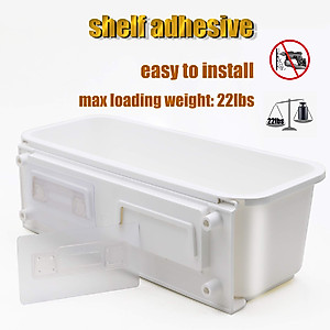 2 Pack Sliding Cabinet Basket for Bathroom, Pull out Storage Drawer Shelves for under Kitchen Sink or Limit Space, Long 14.8in by Wide 6in by Hight 4.4in, White