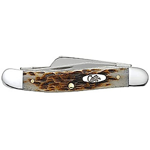 Case Medium Amber Bone SS Stockman Pocket Knife