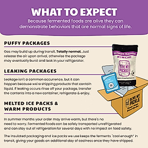 Olive My Pickle Fermented Kimchi - 48 Ounces | 3-Pack Bundle of Probiotic Daikon Radish Kimchi | Fresh & Flavorful Korean Food with Natural Probiotics for Gut Health - Perfect for Ramen & Spicy Noodles