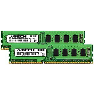 A-Tech RAM 16GB Kit (2x8GB) DDR3 1333 MHz PC3-10600 DIMM - Desktop Computer Memory - CL9 2Rx8 1.5V 240-Pin UDIMM Non-ECC Unbuffered Upgrade Modules