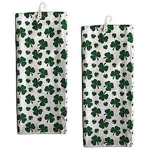 Greenbrier International 2 Set of 2 pc | Irish Kitchen Towels | St Patricks Hand Towels Bathroom Decoration | St Patricks Day Decorations Dish Towel Set | Saint Patrick Kitchen Towels Set