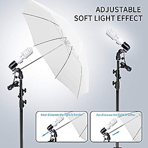 [Upgraded LED Bulb] MOUNTDOG Photography Lighting Kit, 6.6X 10ft Backdrop Stand System and 900W 6400K LED Bulbs Softbox and Umbrellas Continuous Lighting Kit for Photo Video Shooting