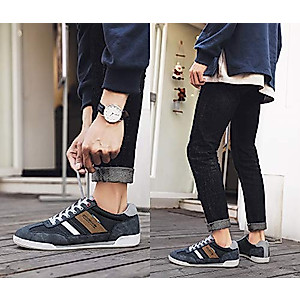 AX BOXING Mens Casual Shoes Fashion Sneakers Breathable Comfort Walking Shoes for Male (Navy, Numeric_11_Point_5)