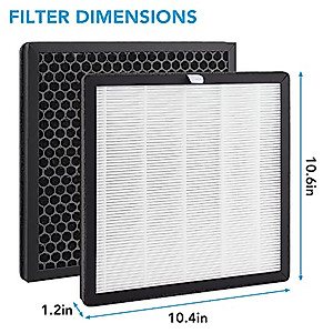 G3 H13 HEPA Replacement Filter Fit for Air Purifier - 3 Pcs True HEPA Filter Compatible with AMEIFU G3 Air Purifier and VEWIOR A3 Air Purifier