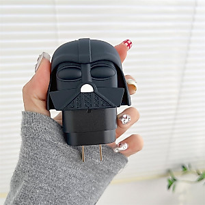 OINbxw case for Samsung 25W USB C Fast Charger, Type C Super Fast Charging Android Phone Charger Cable Silicone Protective Case for Galaxy 25W Power Adapter Charger S23/S22/S21 (Black Knight)