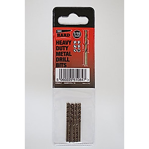 TTP HARD Drills Bits 1/16-Inch, 10 X Imperial Drill Bits Cobalt for Drilling Harder Metals Stainless Chrome Aluminum Cast Iron