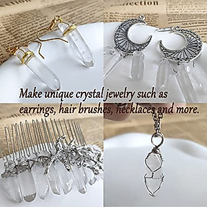 DUQGUHO Clear Quartz Crystals Points Bulk Healing Crystal Stones Irregular Shape Raw Quartz Points Crystal Wand for Jewelry Making Polishing Cabbing Reiki Energy Balance 0.4-1.18" 0.22 lb