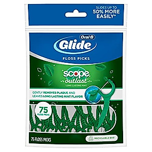 Oral-B Complete Glide Floss Picks, Scope Outlast, 75-ct