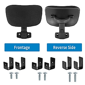 CADUFUELLY Office Chair Headrest, Adjustable Mesh Head Pillow, Black Universal Ergonomic Swivel Chair Head Rest Attachment for Office Chair Computer Chair Desk Chair
