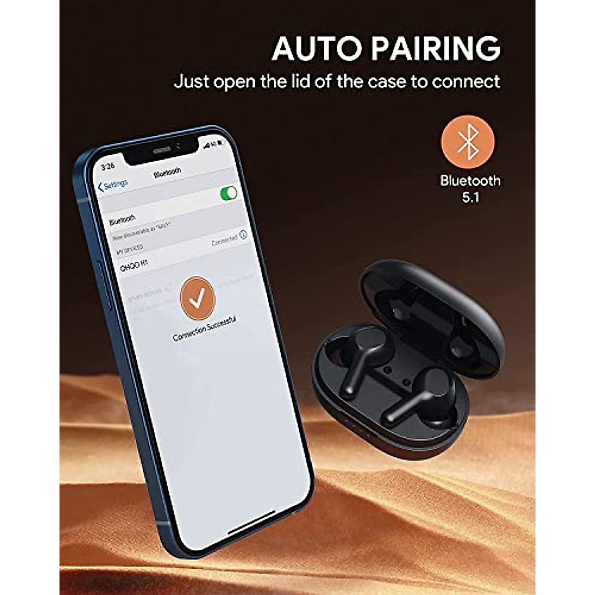 QHQO Wireless Earbuds, Bluetooth Earbuds with aptX Deep Bass, CVC 8.0 Noise Reduction, 4 Mics for Clear Calls, IPX7 Waterproof Bluetooth 5.2 Earphones44