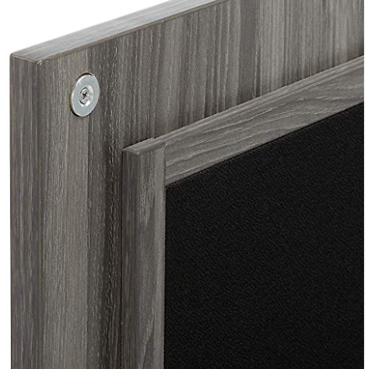 SAFCO Mayline Medina Presentation Board with Dry Erase Center Panel, Gray Steel Laminate