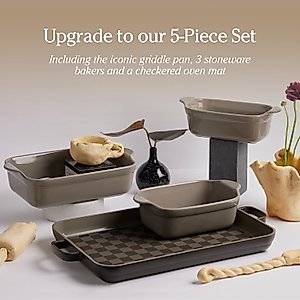 Our Place Griddle Pan - Versatile Nonstick Ceramic Sheet Pan & Stovetop Griddle | Toxin-Free, Dual-Use, with Ergonomic Handles | 5 Qt Capacity, Oven Safe up to 450°F | Char