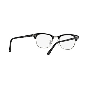Ray-Ban Unisex 5154 Clubmaster Eyeglasses Shiny Black 49mm