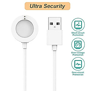 Charger for Fossil Gen 4, Gen 5, Gen 5E, Gen 6 & Charging Cable for Michael Kors Gen 4 5 5E 6 Smart Watch (3.3ft/1m, White)
