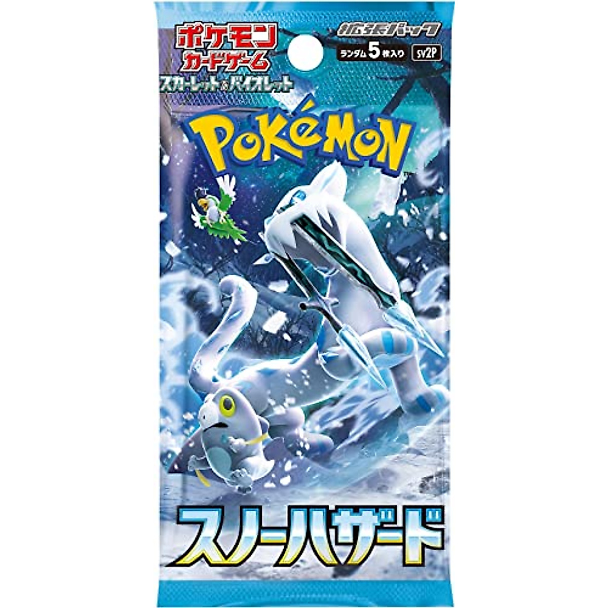 (1 Pack) Pokemon Card Game Japanese Snow Hazard SV2p Booster Pack (5 Cards Per Pack)
