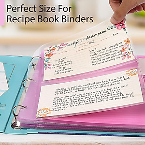 LotFancy Recipe Cards, 4x6 Inch, 60 Count, Double Sided, Blank Recipe Cardstock, Floral Recipe Index Cards