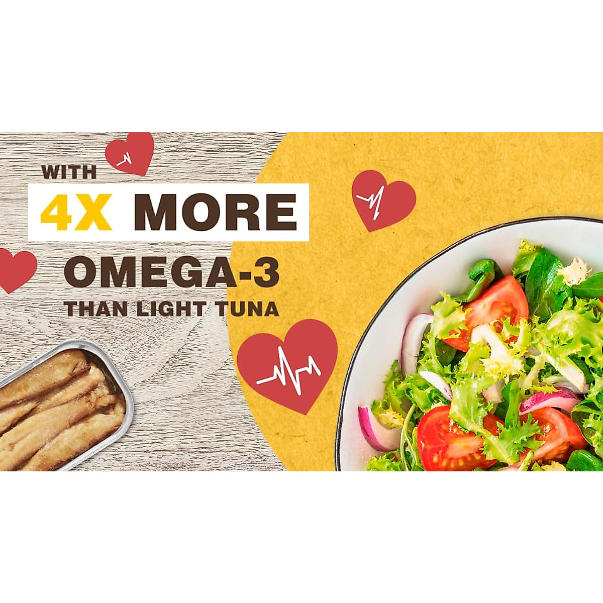 Season Sardines in Extra Virgin Olive Oil – Skinless & Boneless, Wild Caught, 22g of Protein, Keto Snacks, More Omega 3's Than Tuna, Kosher, High in Calcium, Canned Sardines – 4.37 Oz Tins, 12-Pack