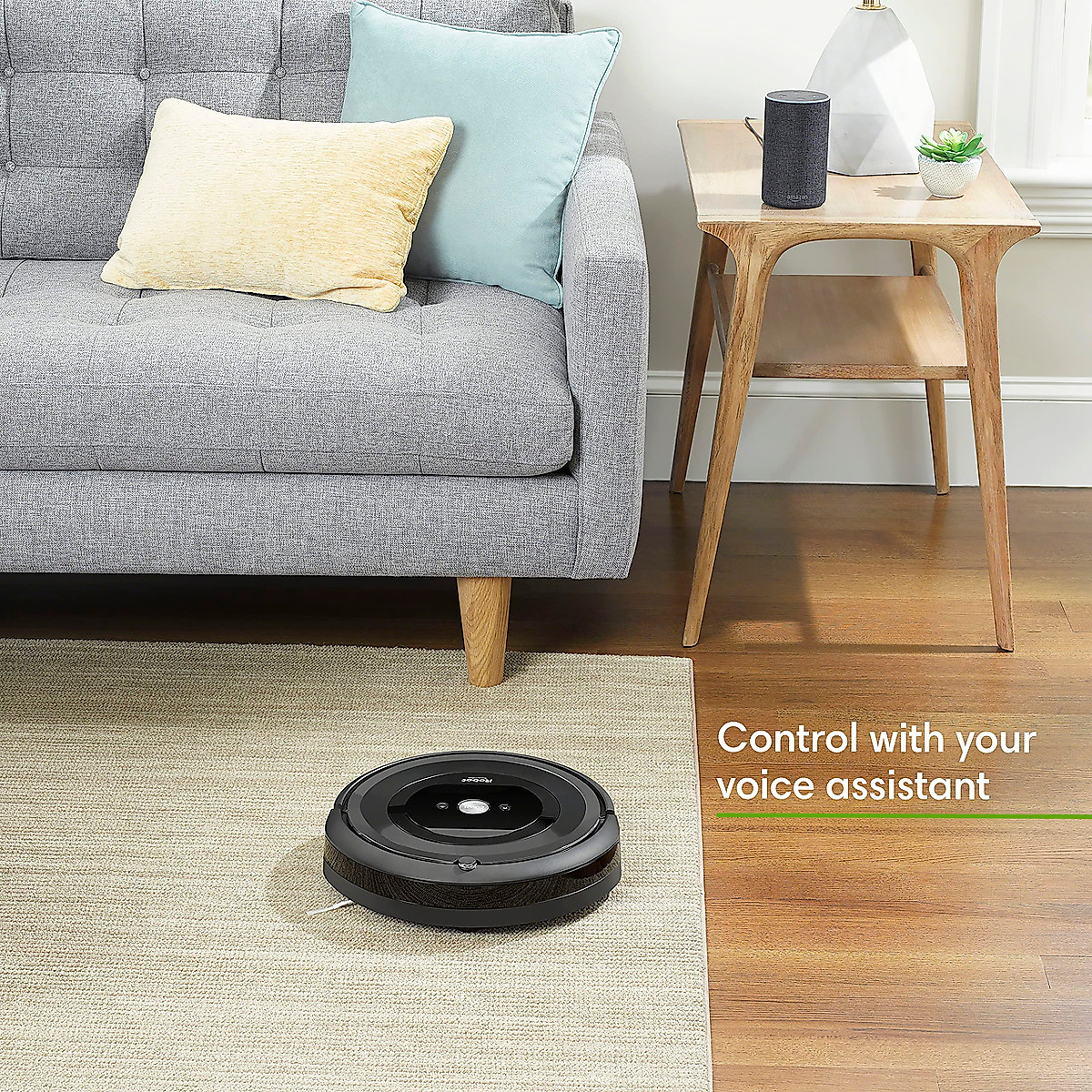 iRobot Roomba E5 (5150) Robot Vacuum - Wi-Fi Connected, Works with Alexa, Ideal for Pet Hair, Carpets, Hard, Self-Charging Robotic Vacuum, Black (Renewed)