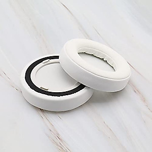 1 Pair Earpads Ear Cushions Protein Leather Memory Foam Replacement Repair Parts Compatible with Corsair Virtuoso RGB Wireless SE Headphones White