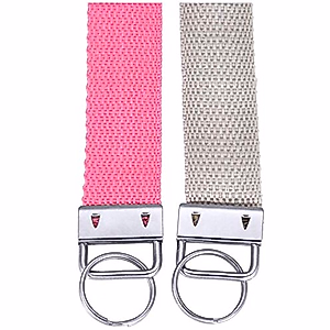 HORNO 50 Pieces of 1 Inch Key Fob Hardware Key Chain Fob Wristlet Hardware with Key Ring