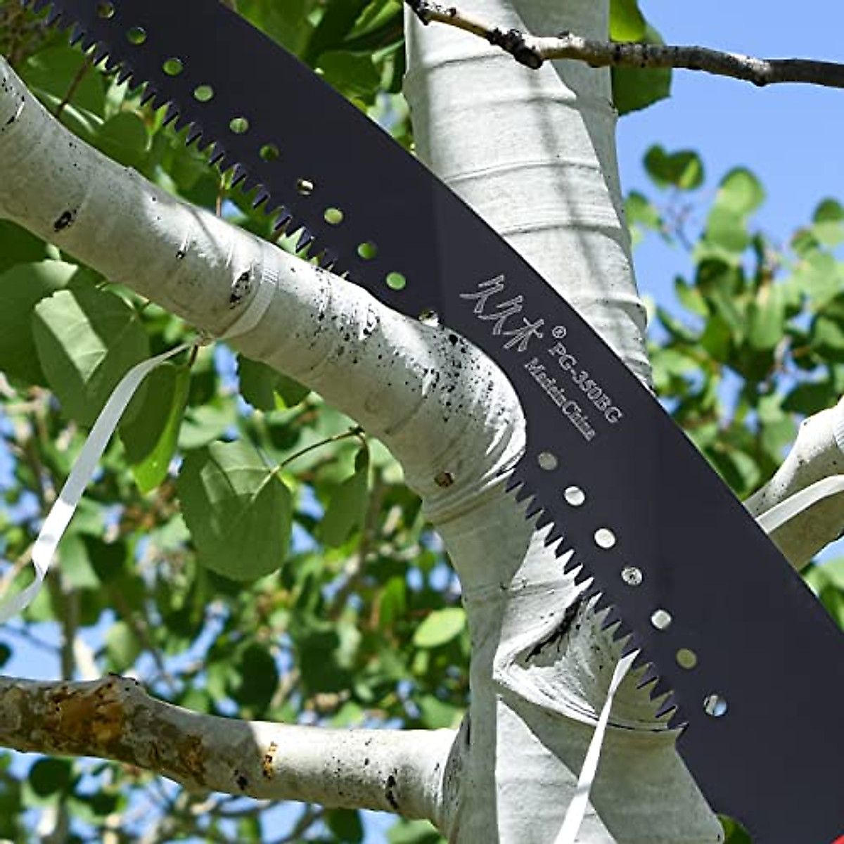 MEFBANT Pole Saws for Tree Trimming 26 feet Tree Trimmer Long handle, Tree Pruner Manual Pole saws for Tree Trimming, knives with Storage Pocket, Black (gzj005)
