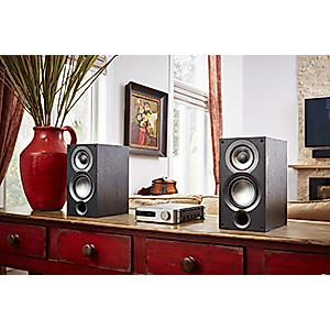 ELAC Uni-Fi 2.0 UB52 Bookshelf Speakers (Pair), Black (UB52-BK)