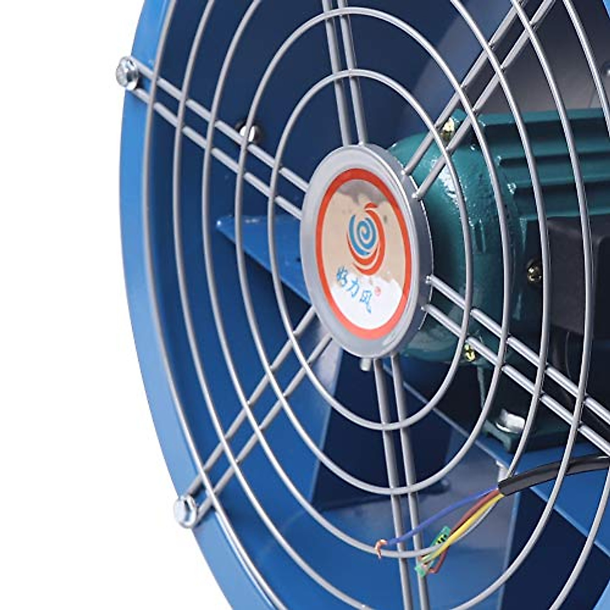 DNYSYSJ Industrial Direct Drive Barrel Fan 10'' 1420r/min High Velocity Barrel Fan Heavy Duty Rolled Steel Housing Water Proof Switch