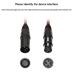 XMSJSIY XLR Speaker Cable to Pin Plug, XLR 3 Pin Male to Dual 2mm Pin Plug Audio Cable OFC HiFi Speaker Wire for DJ/PA Amplifier Subwoofer Mixer Cord-2M/6.56 Feet (XLR Female)