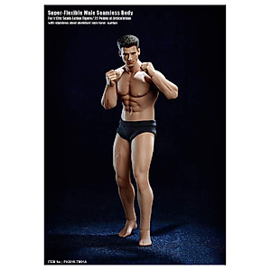 OBEST 1/12 Male Body 6 inch TBLeague Action Figure Full Set-Silicone Body+Head+Underwear-1/12 Scale Super Flexible Male Dolls for Arts/Drawings/Photography F Mezco SHF ML(PH2019-TM01A) (JH6N)