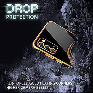 Buleens for Samsung Galaxy Note 20 Case with Astronaut Stand, Women Girls Galaxy Note 20 Cases, Girly Cute 6D Outer Space Heart Pattern Phone Cover for Note 20 6.7 Inch Black